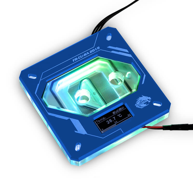 Bykski FR-CU-RA-2018 Blue - Digital RGB Temperature LCD Cpu Blocks ...