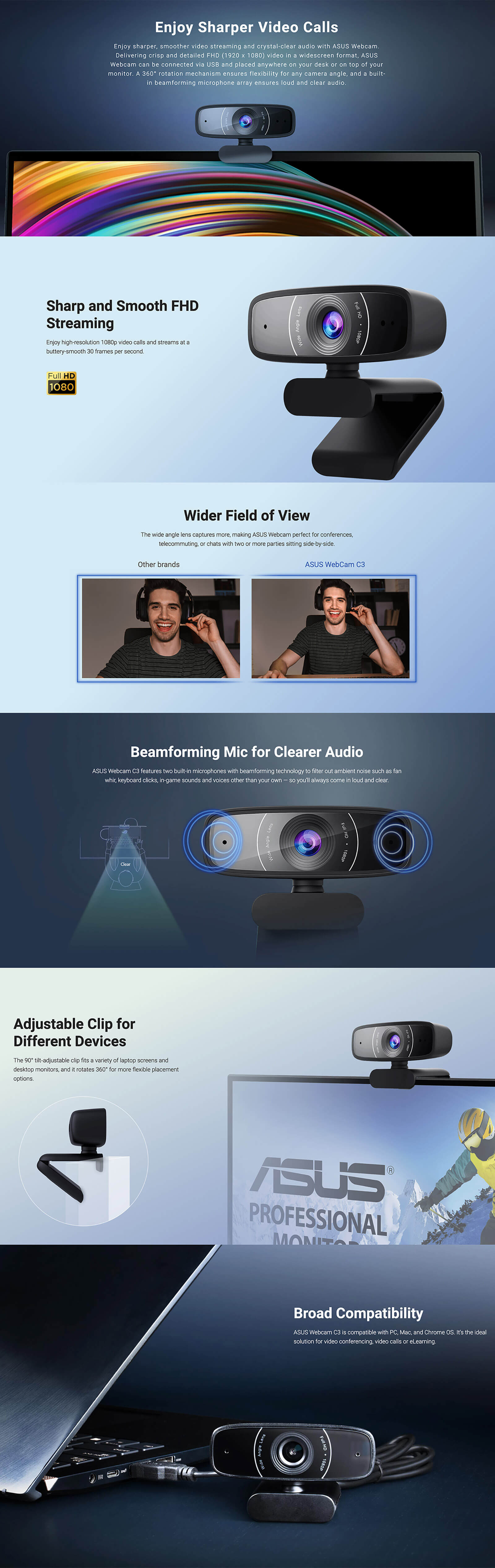 Asus Webcam C3 - 1 - Giá Tốt Tháng 1 - Hỗ Trợ Trả Góp - Tân Doanh