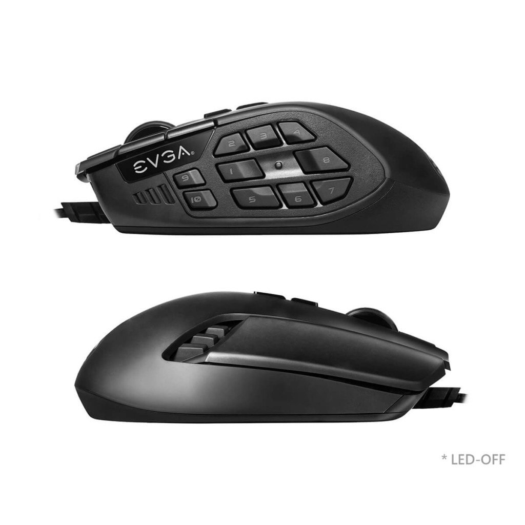 EVGA X15 MMO Gaming Mouse - 8k - Wired - Black - Customizable - 16,000 ...