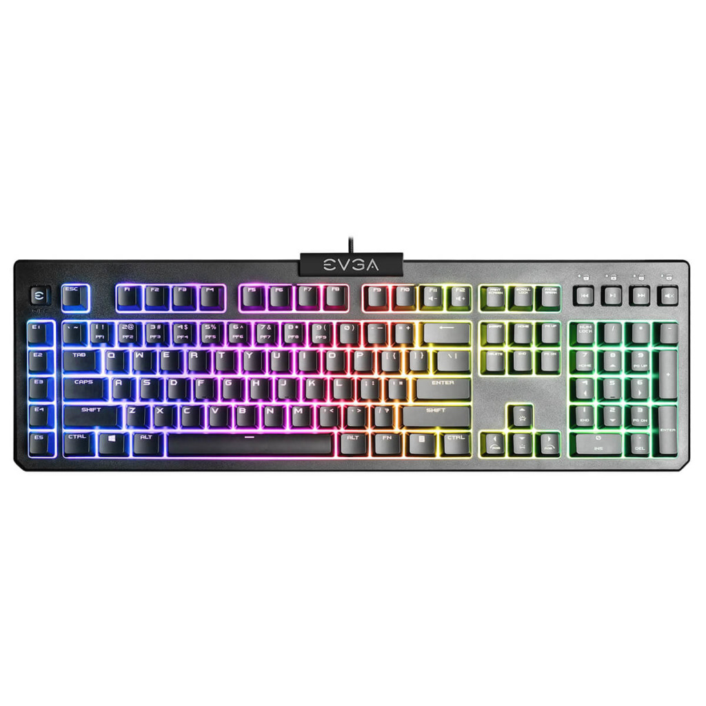 EVGA Z12 - RGB Gaming Keyboard - RGB Backlit LED - 5 Programmable Macro ...