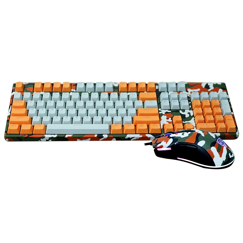 Motospeed GS700 Rainbow - Gaming Keyboard & Mouse Combo (Camo Orange ...