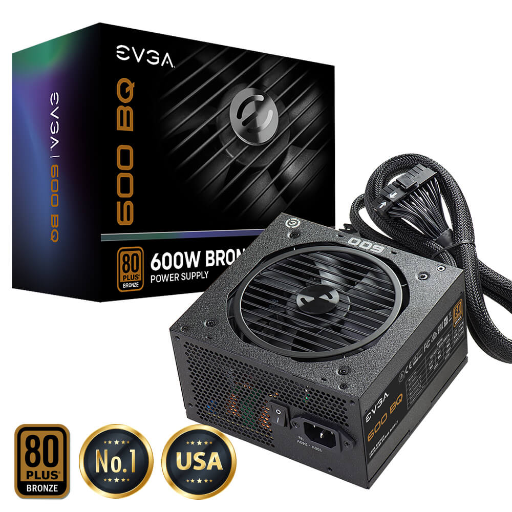 EVGA 600 BQ - 80+ BRONZE 600W - Semi Modular | Giá tốt 01/2026 | Trả Góp 0%