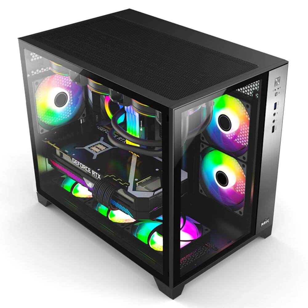 MIK LV12 M - Black - Mid Tower Case | Giá tốt 12/2025 | Trả Góp 0%