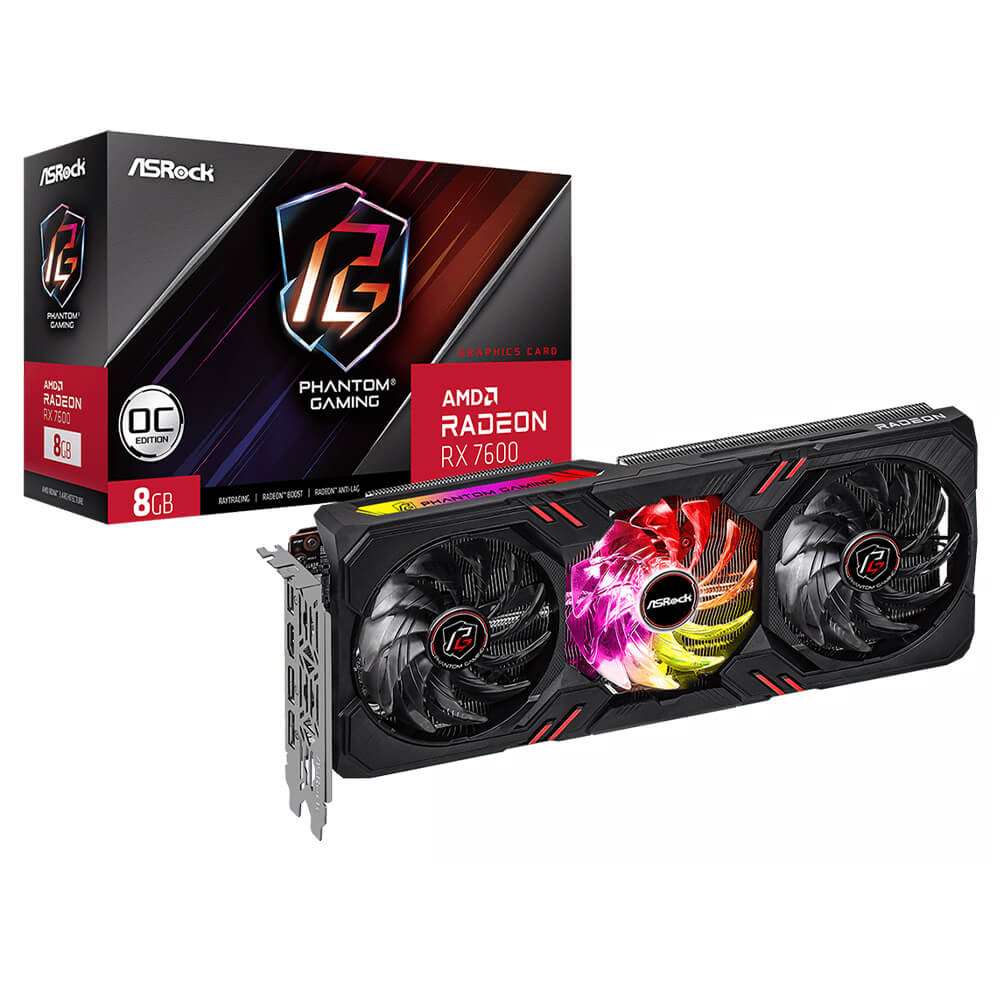 ASRock Radeon™ RX 7600 Phantom Gaming 8GB OC - 8GB GDDR6 | Giá tốt 12/ ...